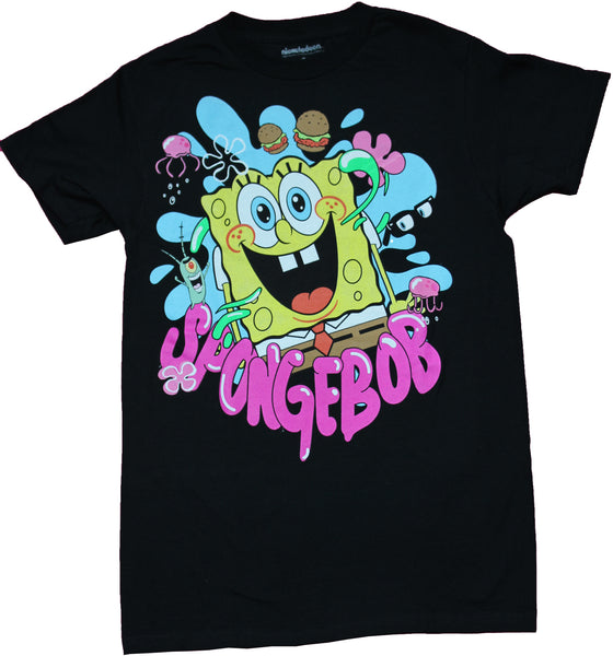 Spongebob Squarepants Mens T-Shirt - Splatter Burger Image
