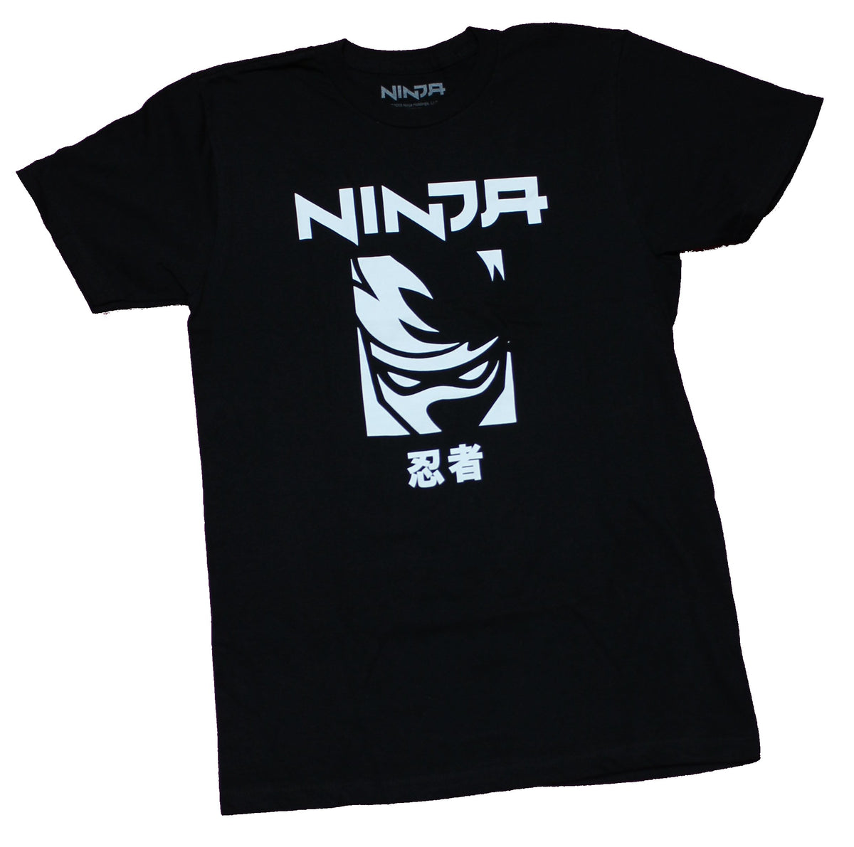Ninja Streamer Mens T-Shirt - Ninja Kanji B & W Logo Box Image ...